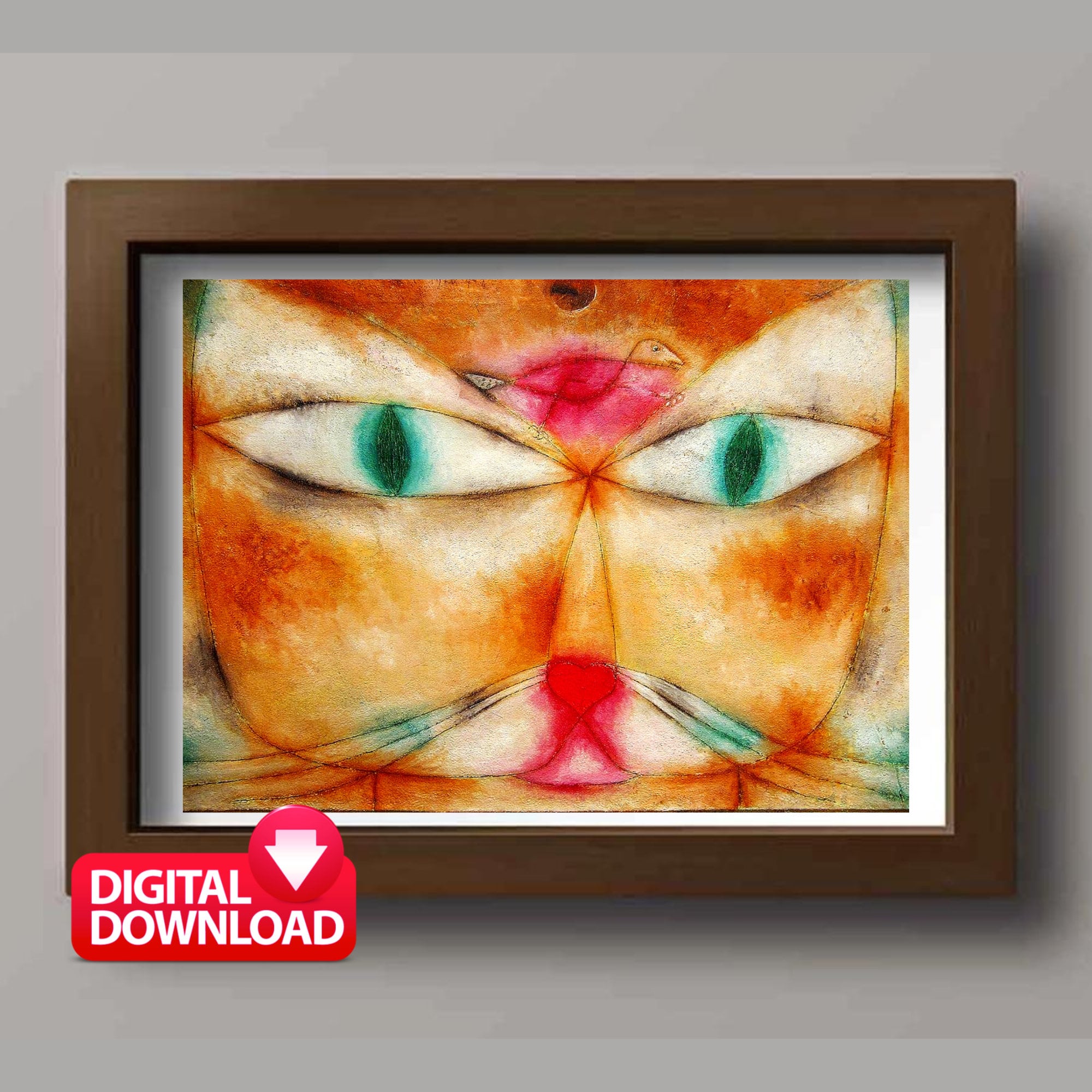 Paul Klee Cat and Bird 1928, Colorful Paul Klee Cat Print, Paul Klee ...