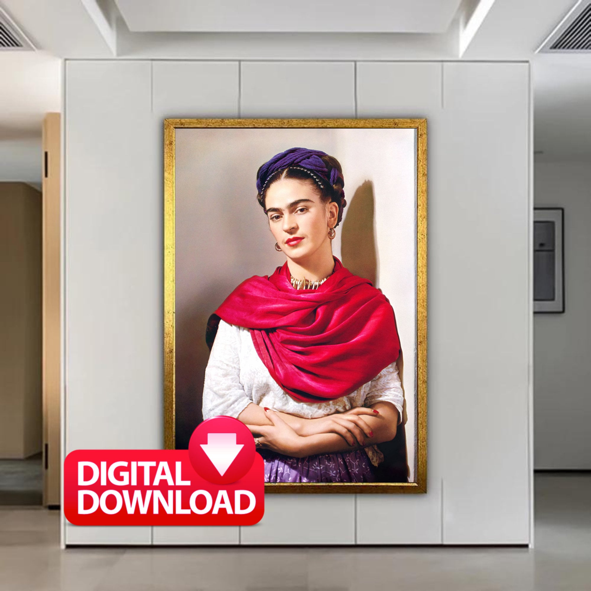 Frida Kahlo Self Portrait Art Print: Mexican Wall Decor (digital ...