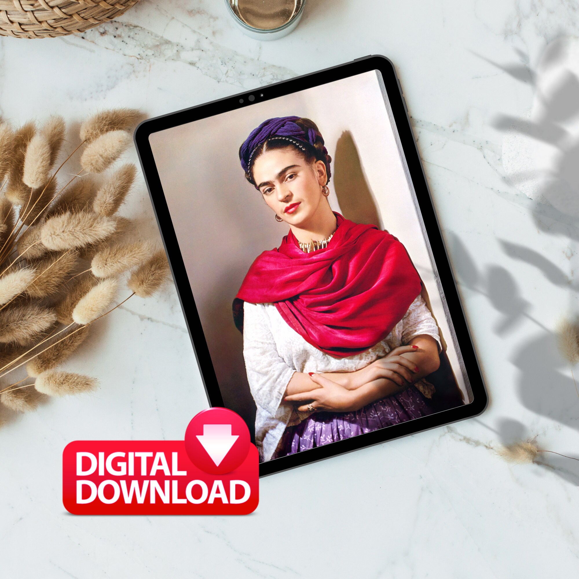 Frida Kahlo Self Portrait Art Print: Mexican Wall Decor (digital ...