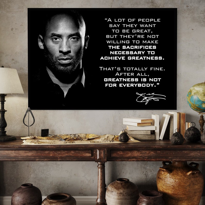 Kobe Bryant Quote Black Mamba Inspirational Quote Poster LA Lakers ...