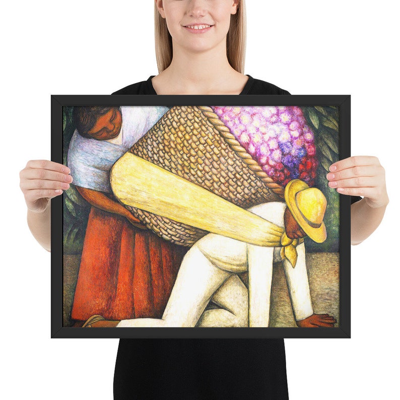 The Flower Carrier 1935 Famous Painting by Diego Rivera - Etsy