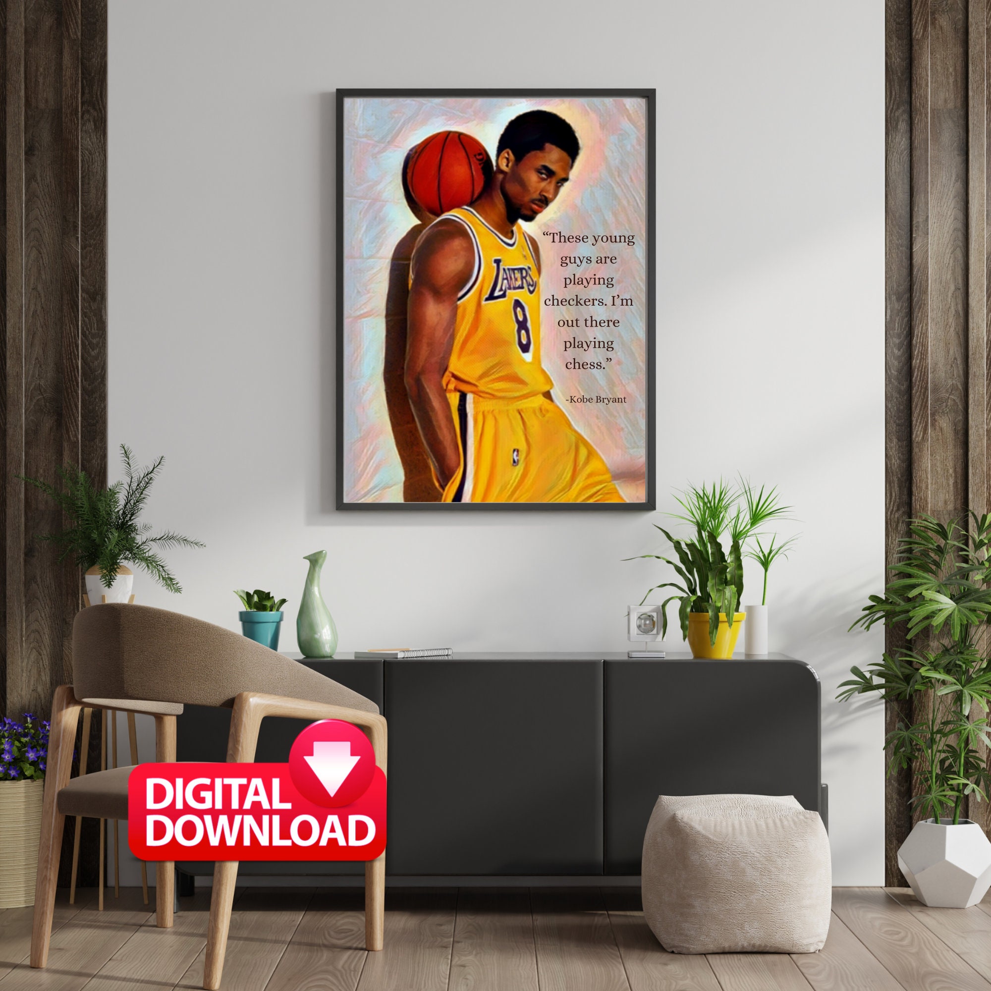 3 of KOBE BRYANT Art Print With Famous Inspirational Quotes About Life ...