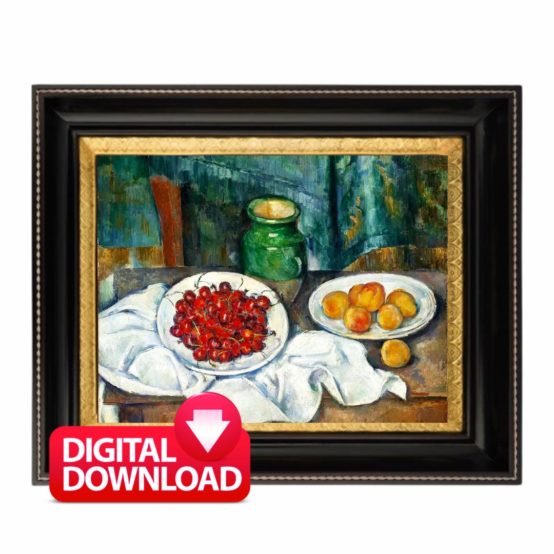 Paul Cezanne Still Life With Cherries and Peaches 1887, Fruit Still ...