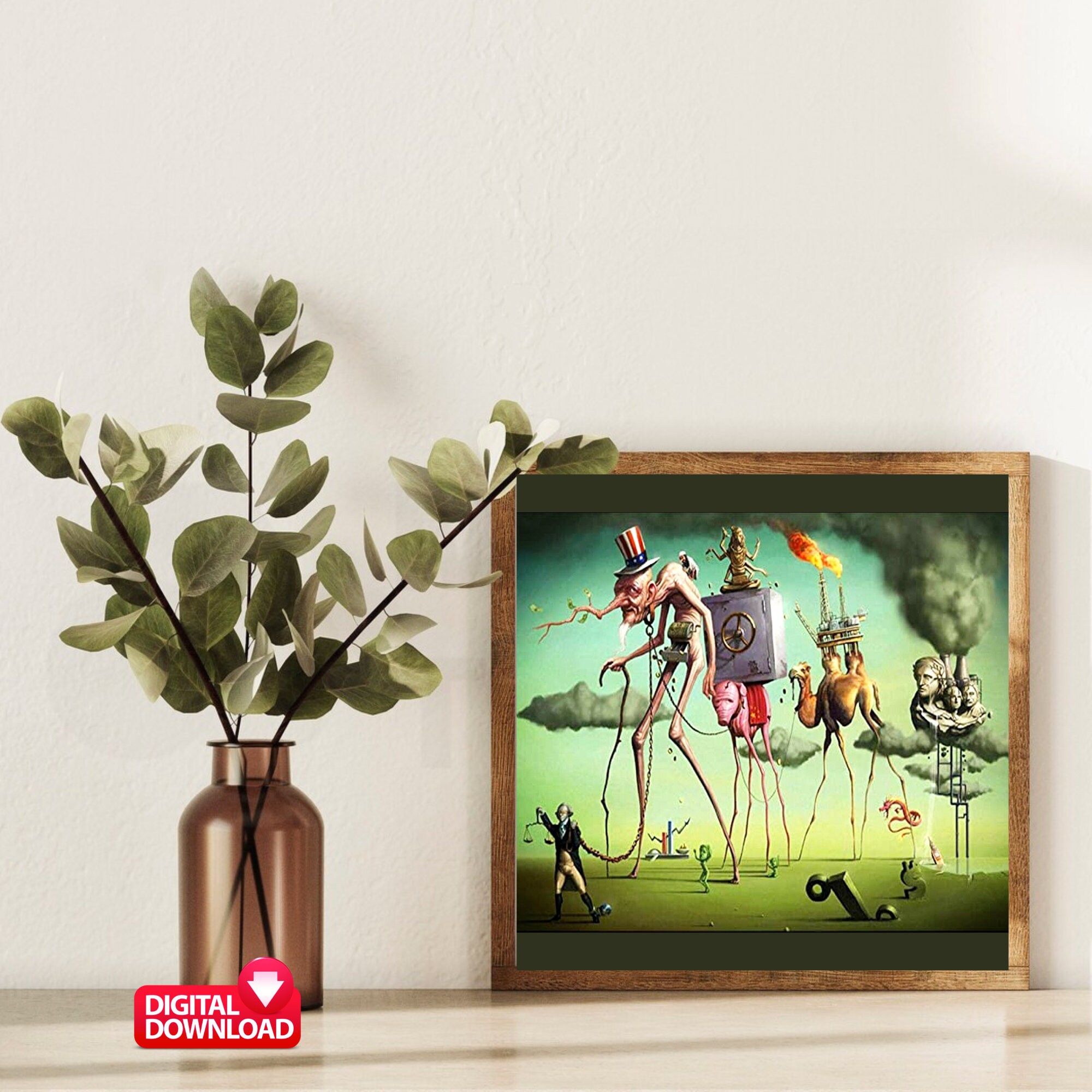 Salvador Dali the American Dream 1931, Salvador Dali Famous Print, Dali ...