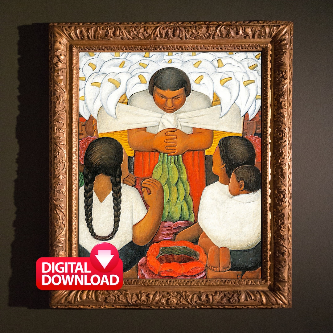 DIEGO RIVERA Flower Day 1931 Diego Rivera Print Famous - Etsy