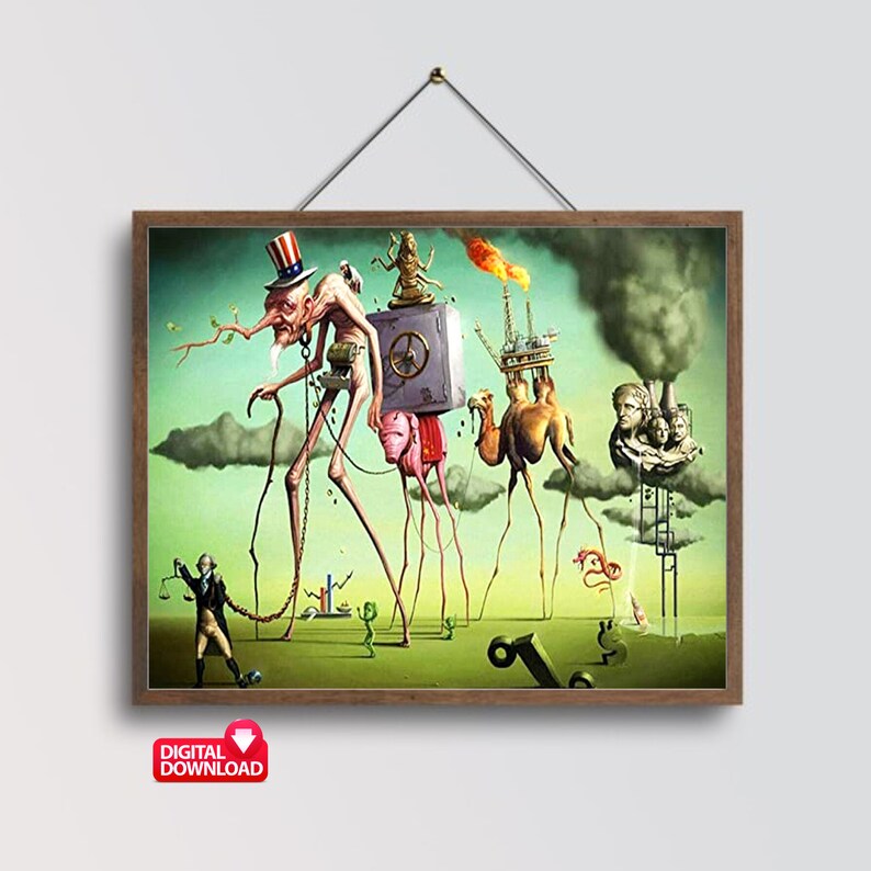 Salvador Dali the American Dream 1931, Salvador Dali Famous Print, Dali ...