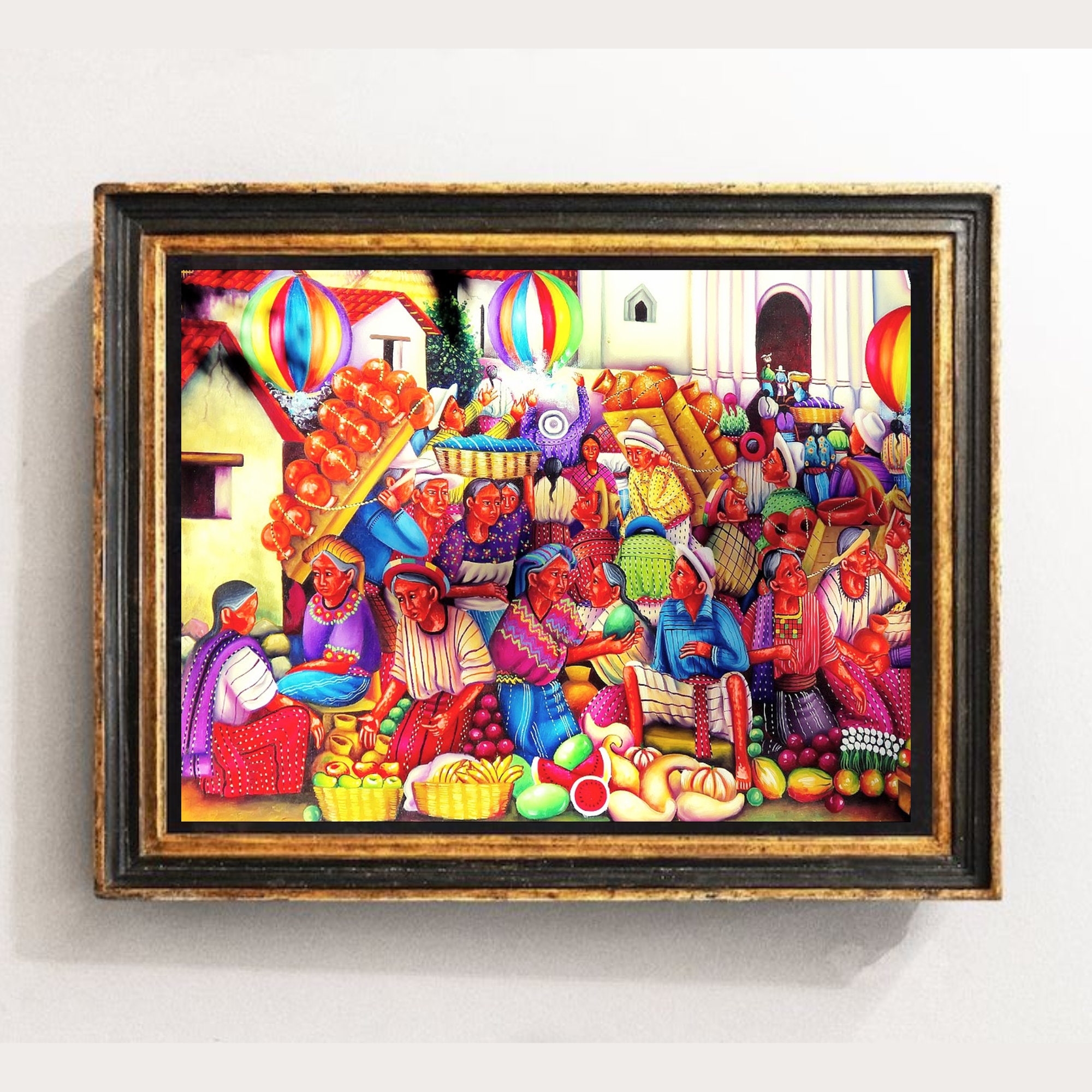 Colorful Guatemala Art Painting, Latin American Art, Guatemala Painting Printable, Guatemala ...