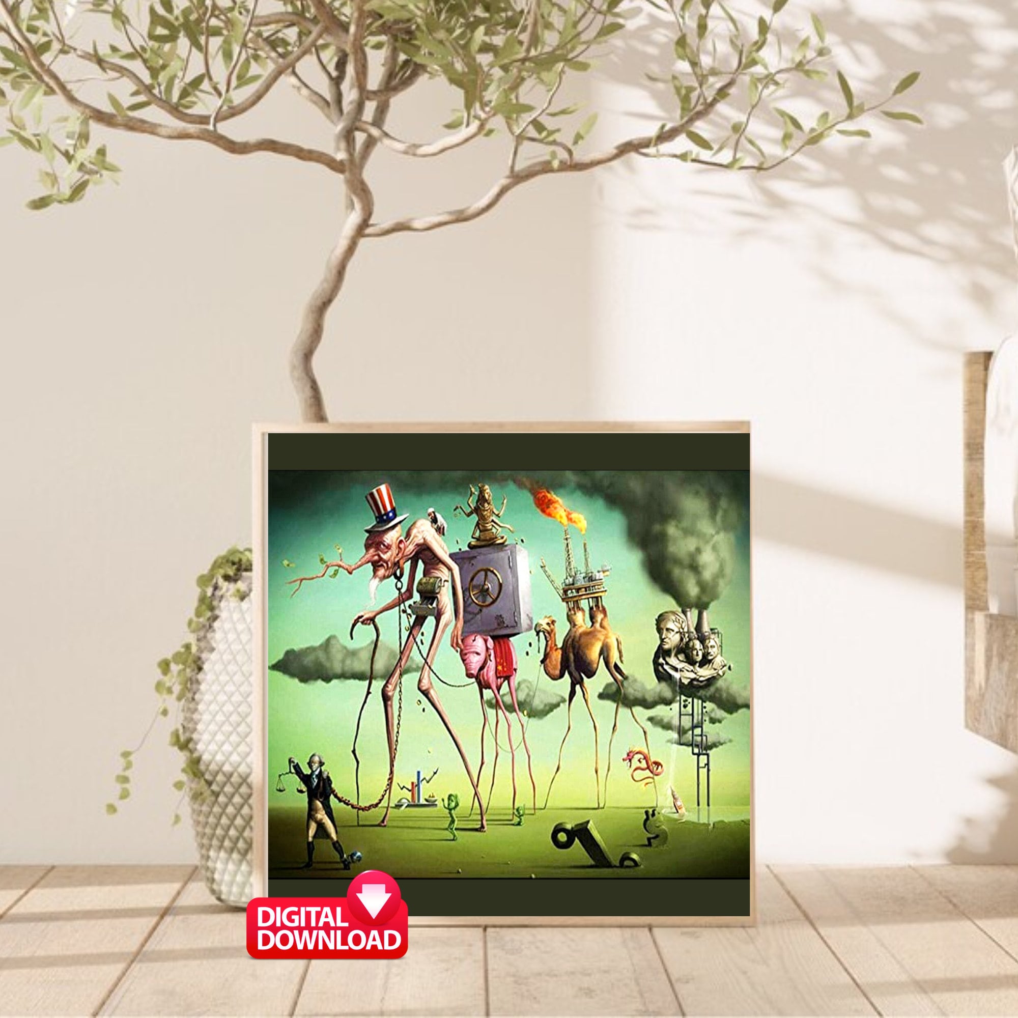 Salvador Dali the American Dream 1931, Salvador Dali Famous Print, Dali ...