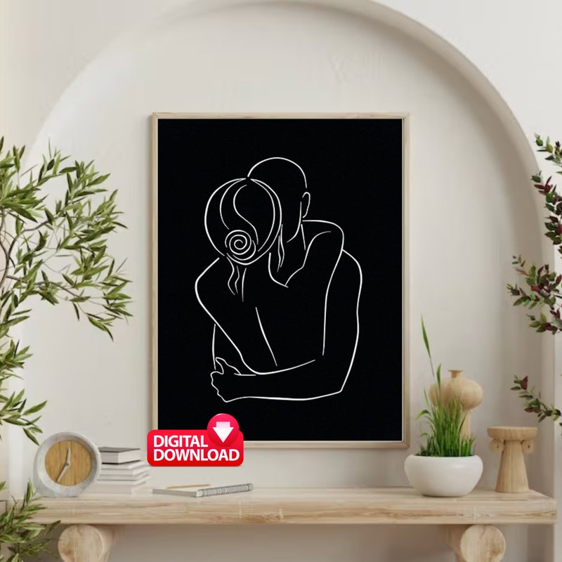 Couple Line Art - Etsy