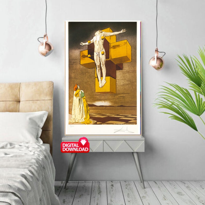 Salvador Dali Crucifixion Art Print: Corpus Hypercubicus (digital ...