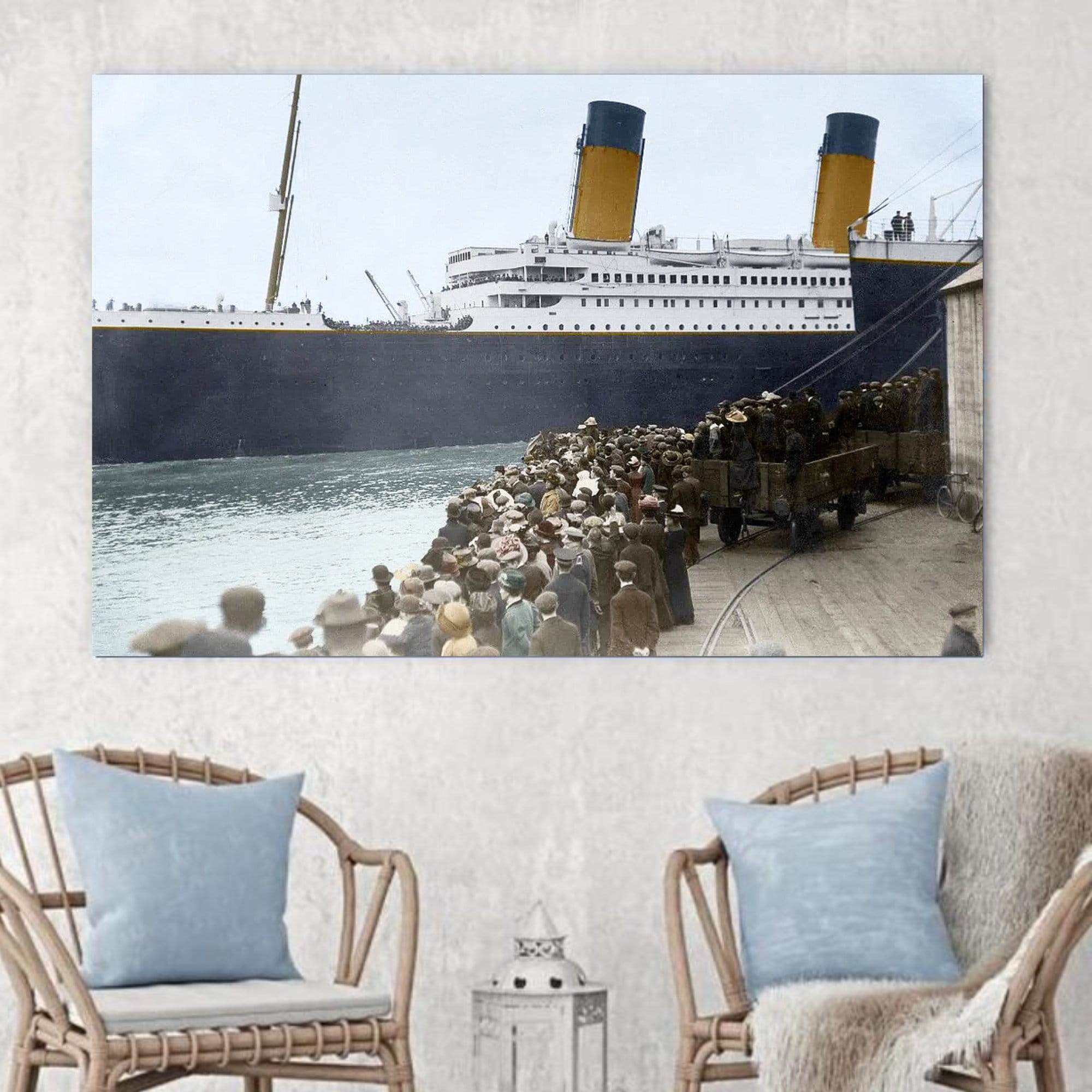 Colored Picture of RMS Titanic Departing From Southampton Pier - Etsy