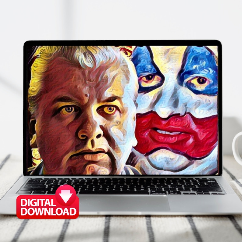 Killer Clown John Wayne Gacy Digital Download, Pogo the Clown, Creepy ...