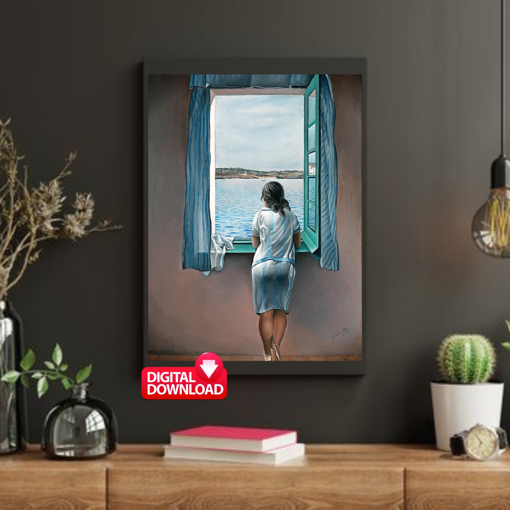 Salvador Dali: Girl at the Window Art Print (digital Download) - Etsy