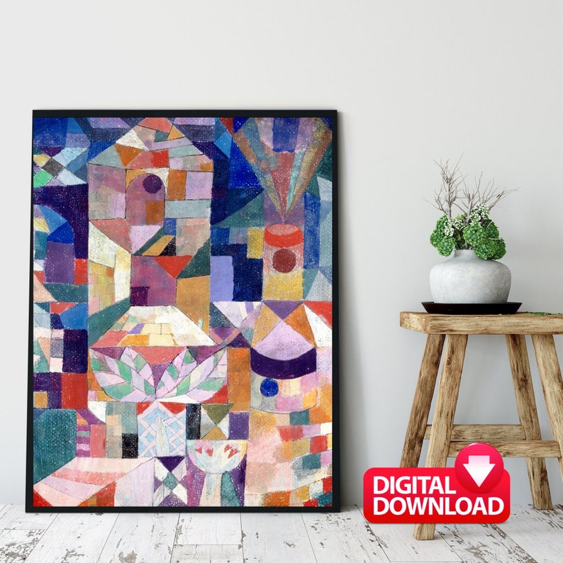Paul Klee Burggarten 1919, Paul Klee Print, Beautiful Colorful Paul ...