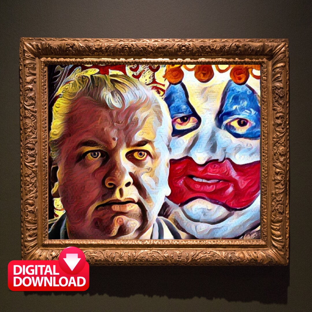 Killer Clown John Wayne Gacy Digital Download, Pogo the Clown, Creepy ...