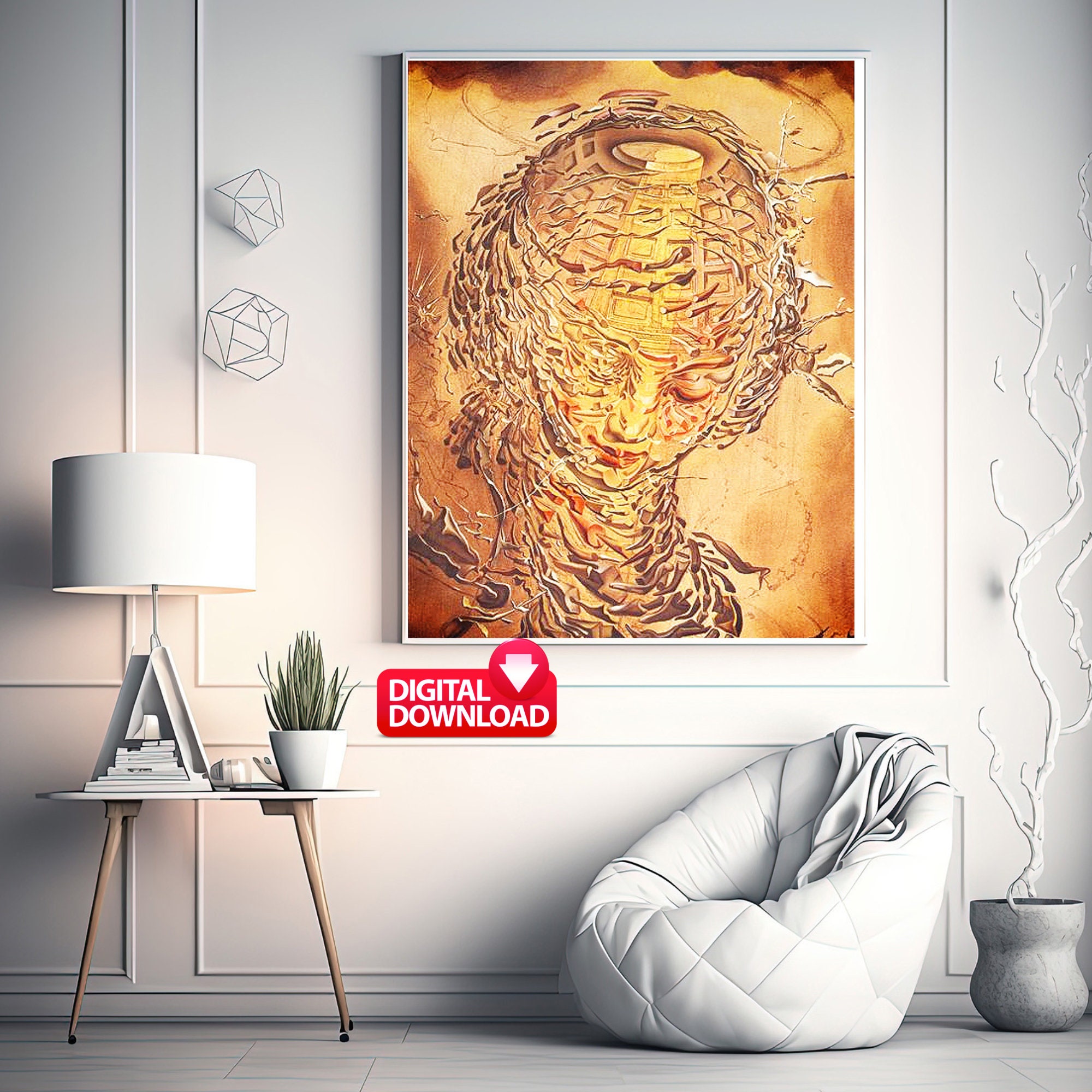 Salvador Dali Raphaelesque Head Exploding 1951, Salvador Dali Famous ...