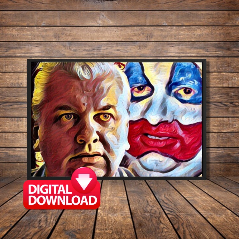 Killer Clown John Wayne Gacy Digital Download, Pogo the Clown, Creepy ...
