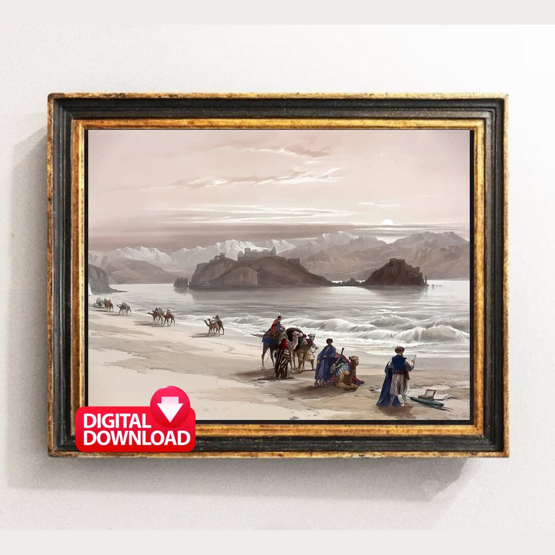 Camel Painting Printable, Camel Art Print, Camel Home Decor, Arab Painting, Middle Eastern Art ...