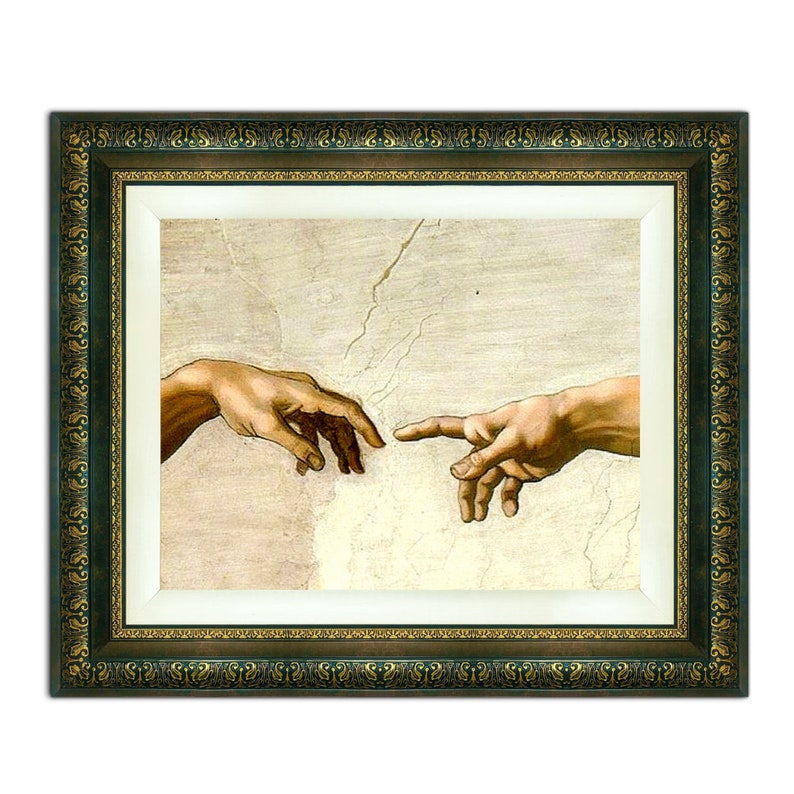 Michelangelo Creation of Adam Printable, Michelangelo Wall Art Print ...