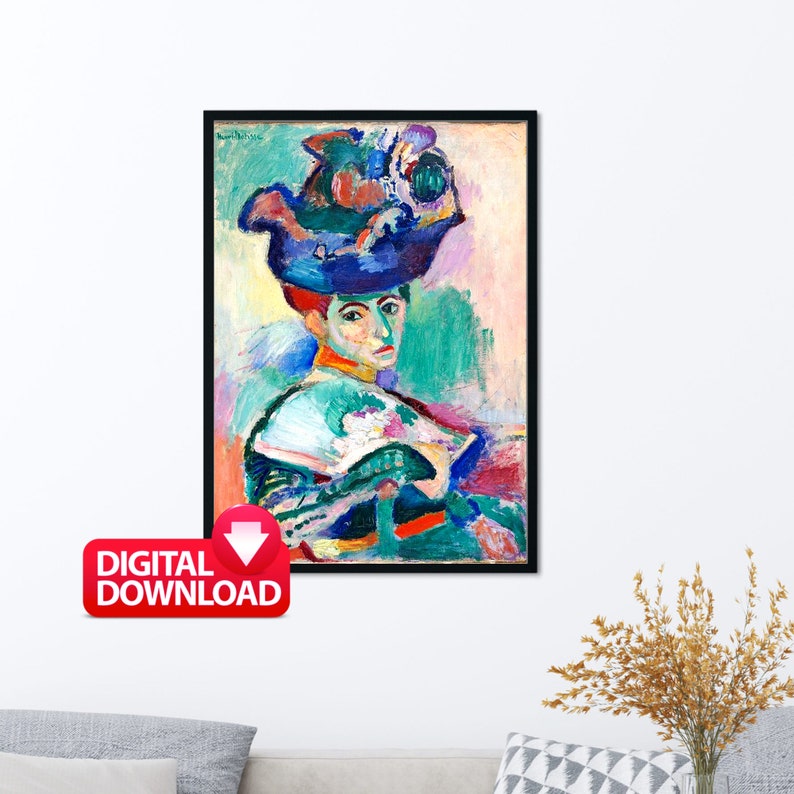 Henri Matisse Woman With a Hat 1905 Printable, Famous Woman Portrait ...