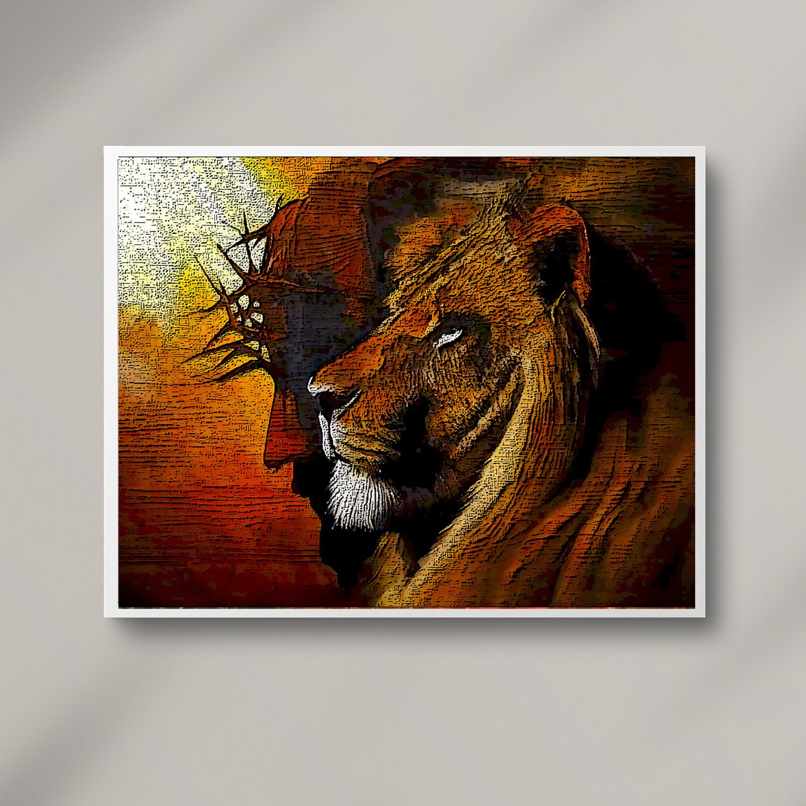 Lion of Judah Printable, Jesus Christ Wall Art, Modern Christian Art ...