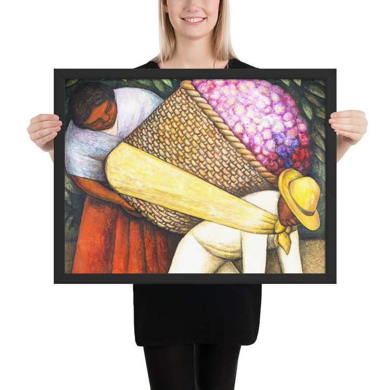 The Flower Carrier 1935 Famous Painting by Diego Rivera - Etsy