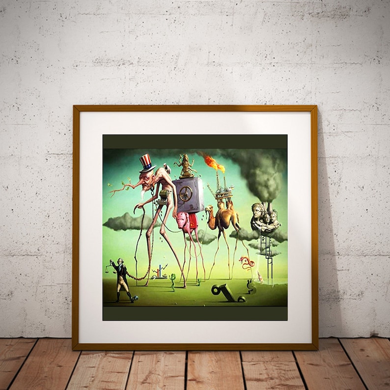 Salvador Dali the American Dream 1931, Salvador Dali Famous Print, Dali ...