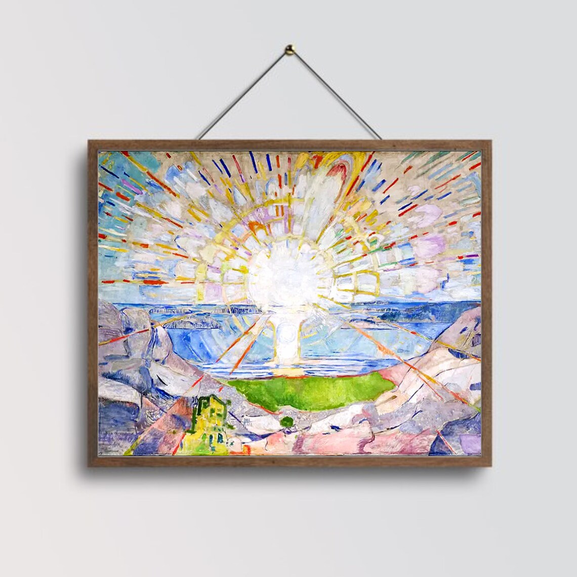 Edvard Munch Famous Artwork the Sun 1910, Sunset Seascape Print ...