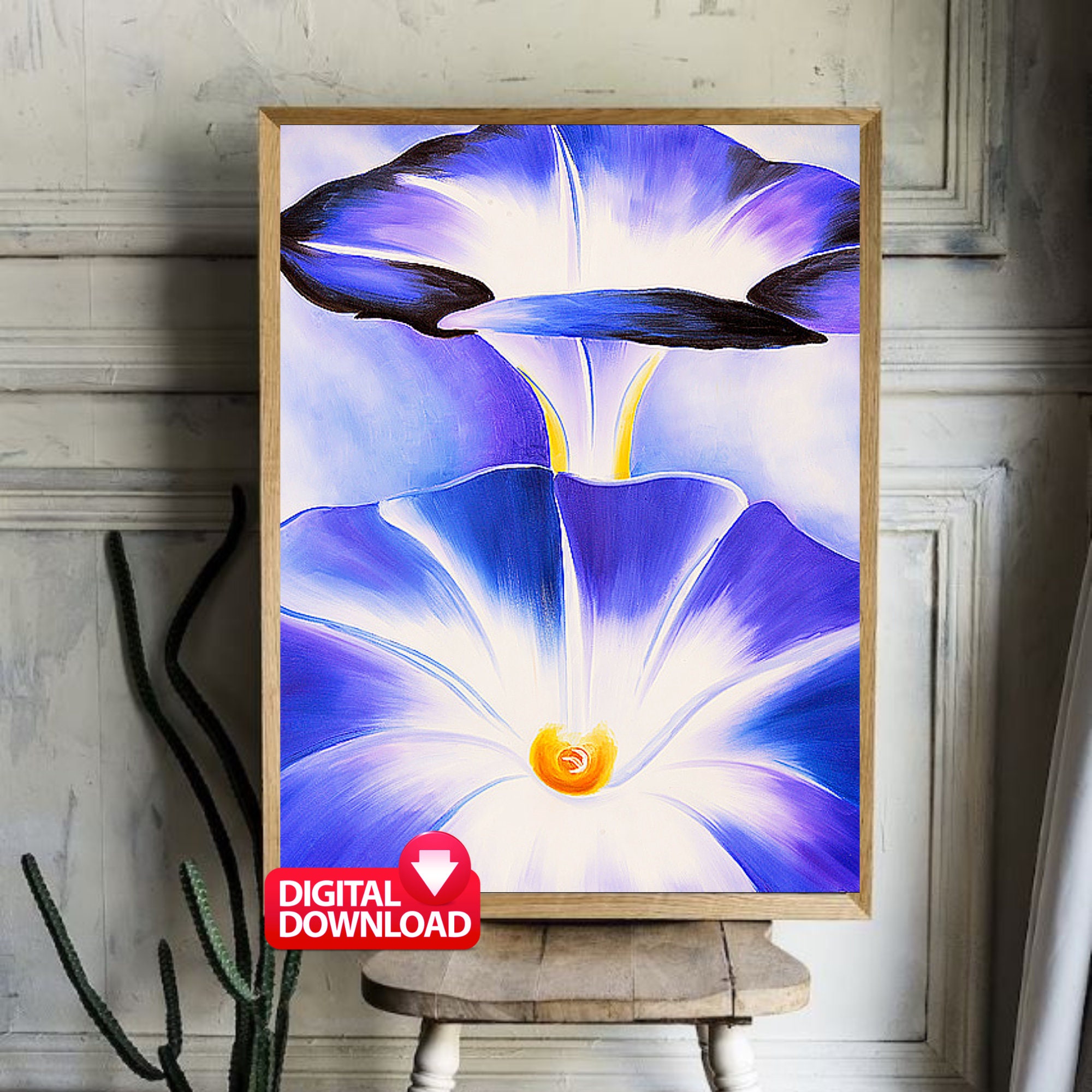 Georgia O'keeffe Blue Morning Glories 1935, Georgia Okeeffe Printable ...