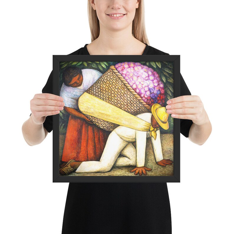 The Flower Carrier 1935 Famous Painting by Diego Rivera - Etsy