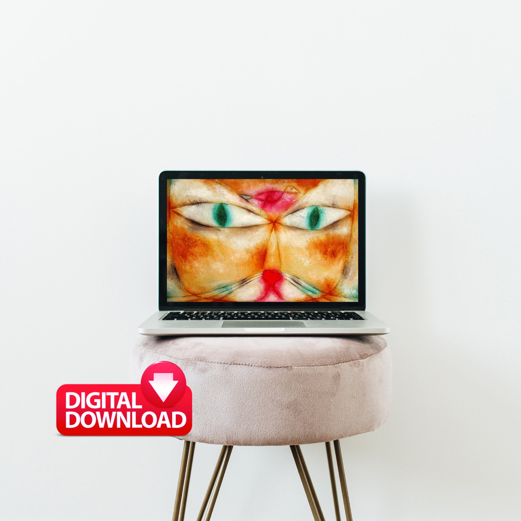 Paul Klee Cat and Bird 1928, Colorful Paul Klee Cat Print, Paul Klee ...