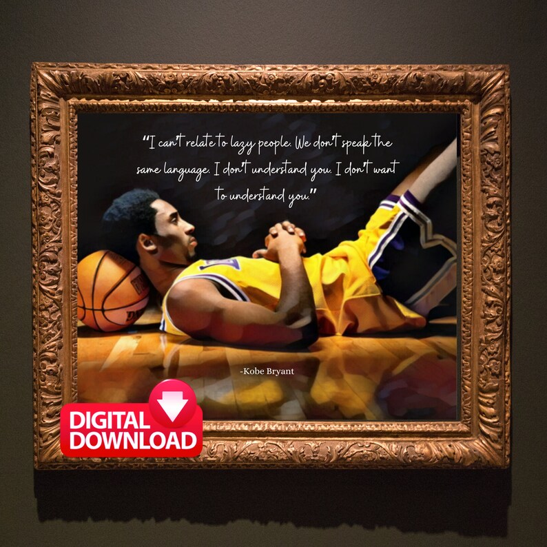 3 of KOBE BRYANT Art Print With Famous Inspirational Quotes - Etsy
