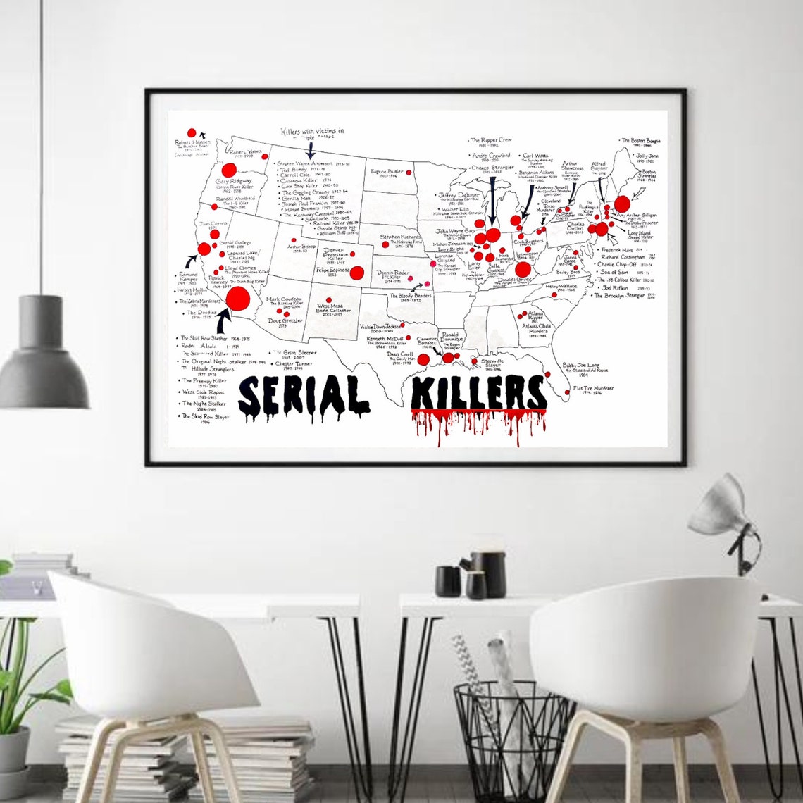 American Serial Killers Map, Serial Killer Art, American Psycho, Serial ...