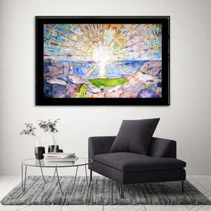 Edvard Munch Famous Artwork the Sun 1910, Sunset Seascape Print ...