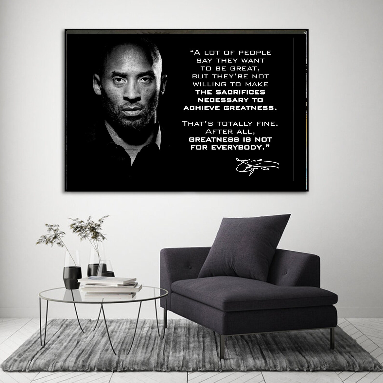Kobe Bryant Quote Black Mamba Inspirational Quote Poster LA Lakers ...