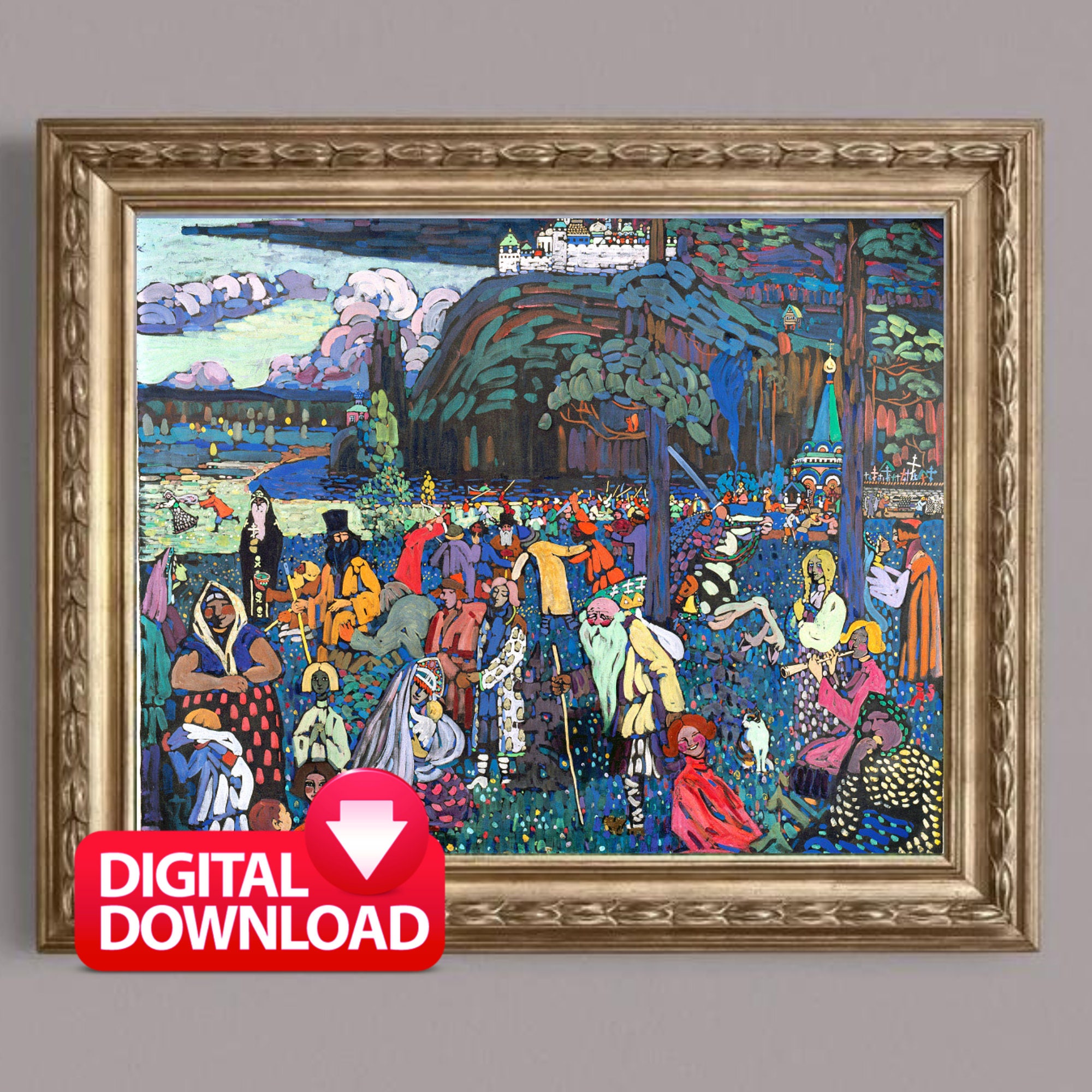 Colorful Life das Bunte Leben 1907 by Wassily Kandinsky - Etsy