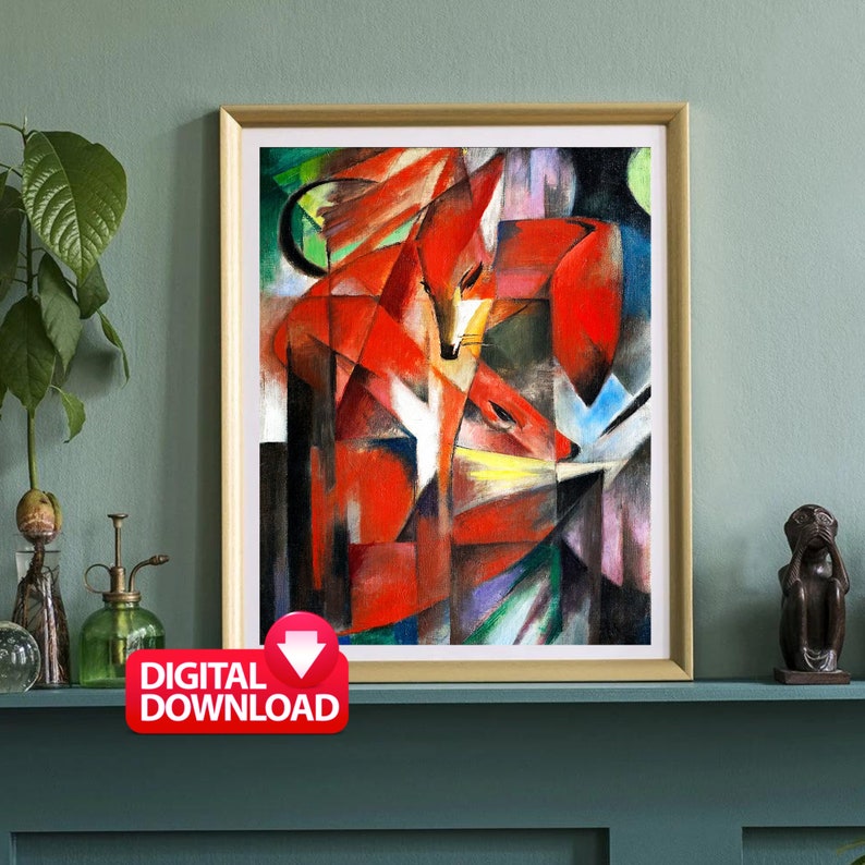 Franz Marc - the Foxes 1913 - Vintage Fox Painting (digital Download ...