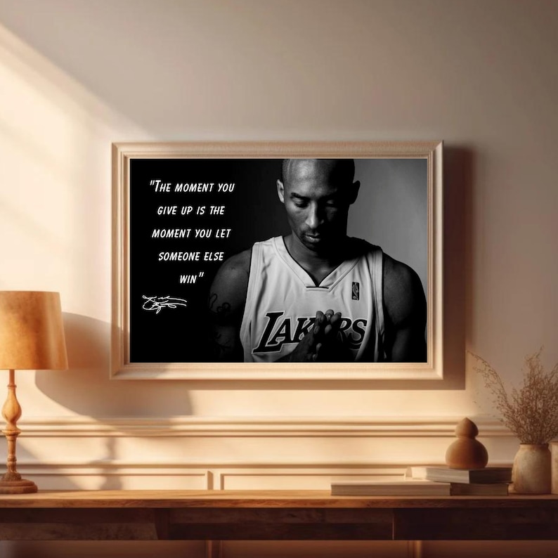Kobe Bryant Motivational Quote, Black Mamba Inspirational Quote Poster ...