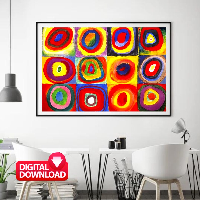 Wassily Kandinsky Squares With Concentric Circles 1913, Kandinsky Most Famous Painting ...