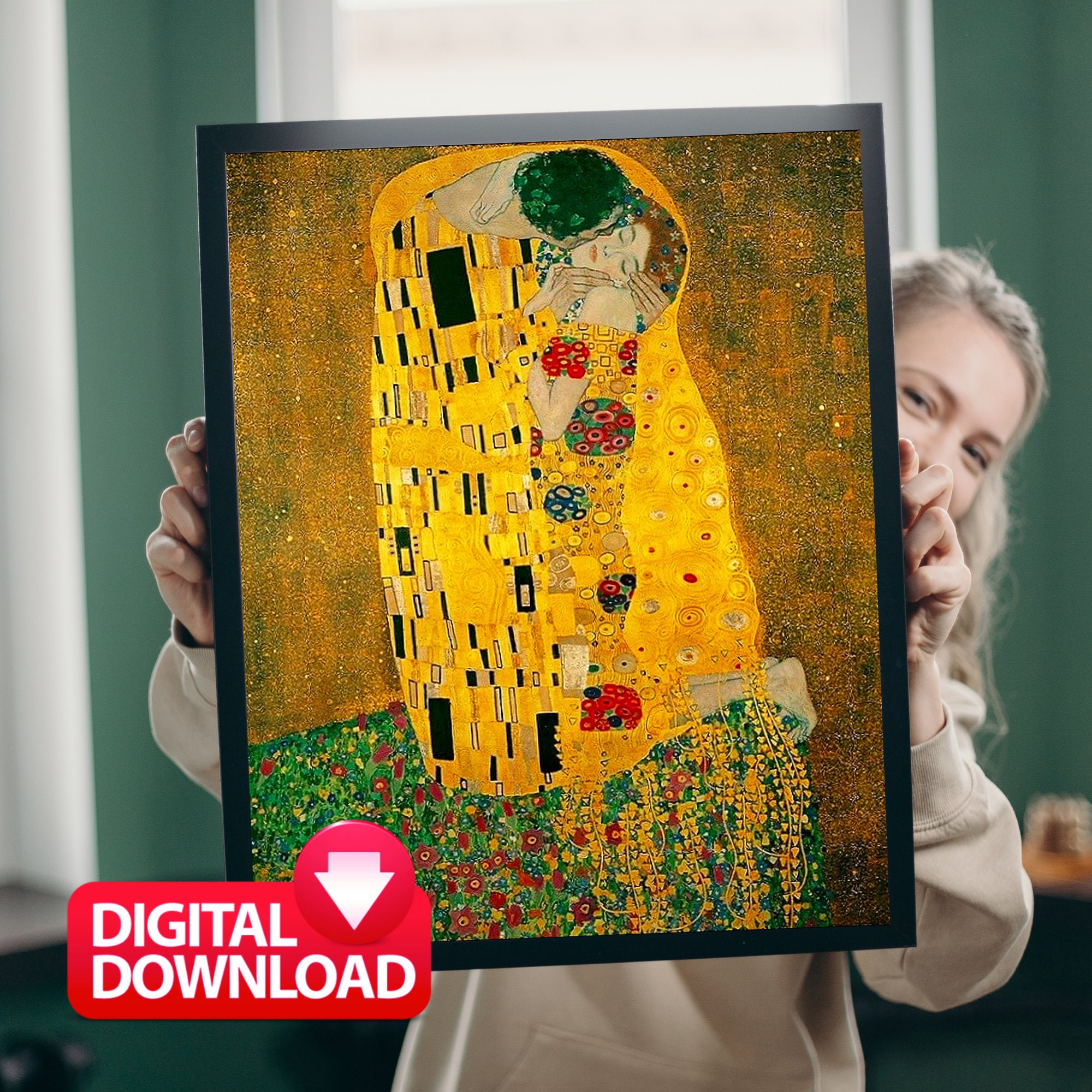 The KISS Klimt Printable Klimt the Kiss 1908 Gustav Klimt - Etsy