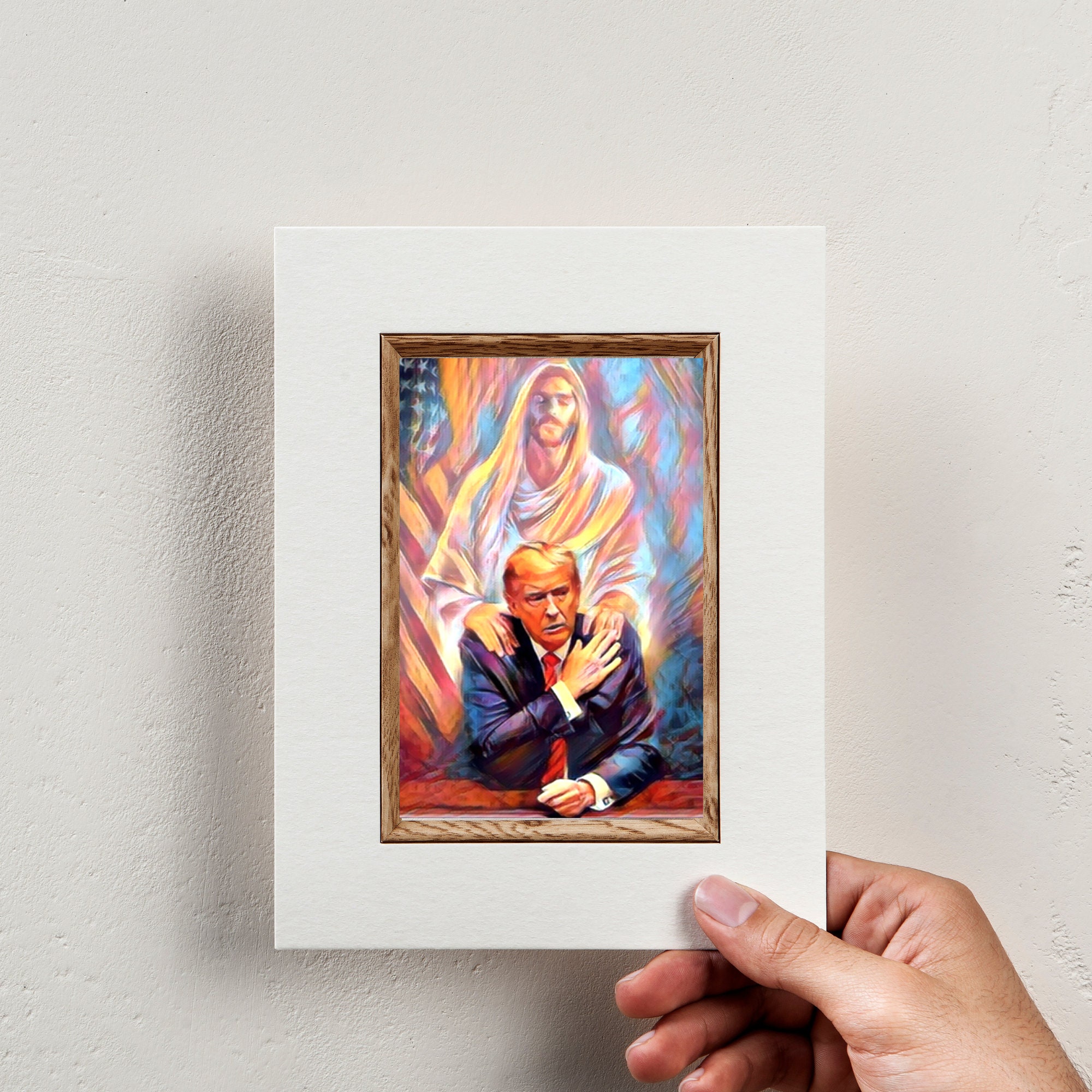 President DONALD TRUMP and Jesus Christ Praying Printable, Trump 2024 ...
