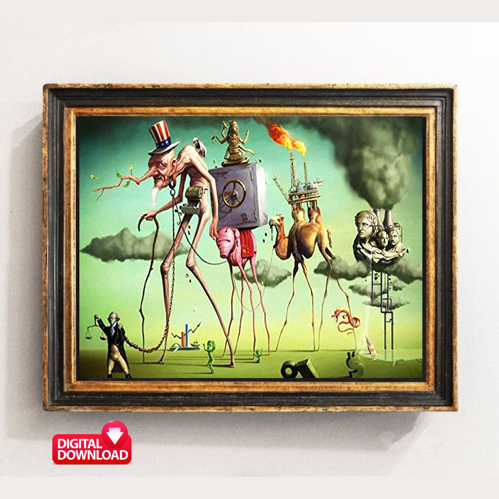 Salvador Dali the American Dream 1931, Salvador Dali Famous Print, Dali ...