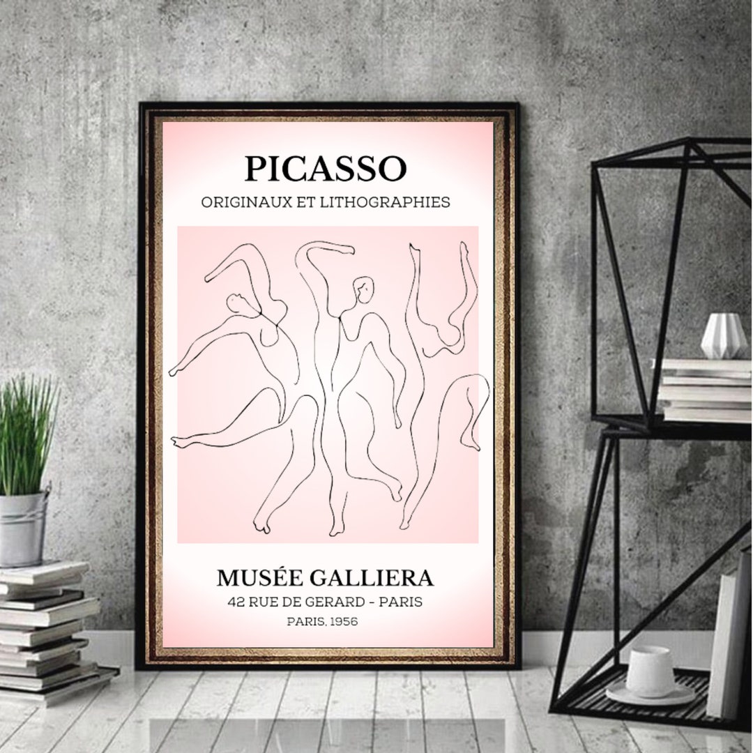 Picasso Print Dance Figures 1956, Picasso Line Drawing, Picasso Print ...
