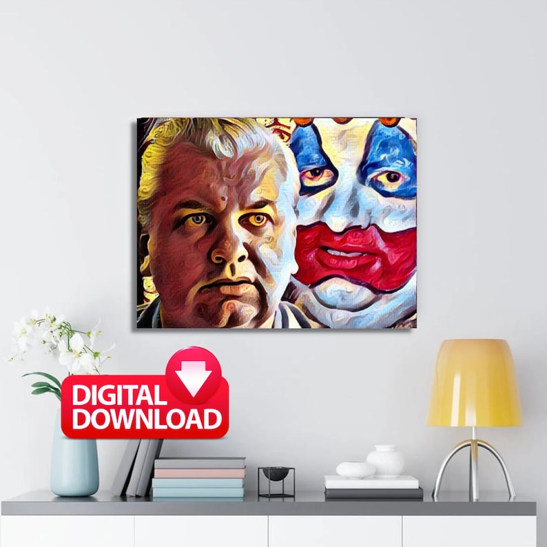 Killer Clown John Wayne Gacy Digital Download, Pogo the Clown, Creepy ...