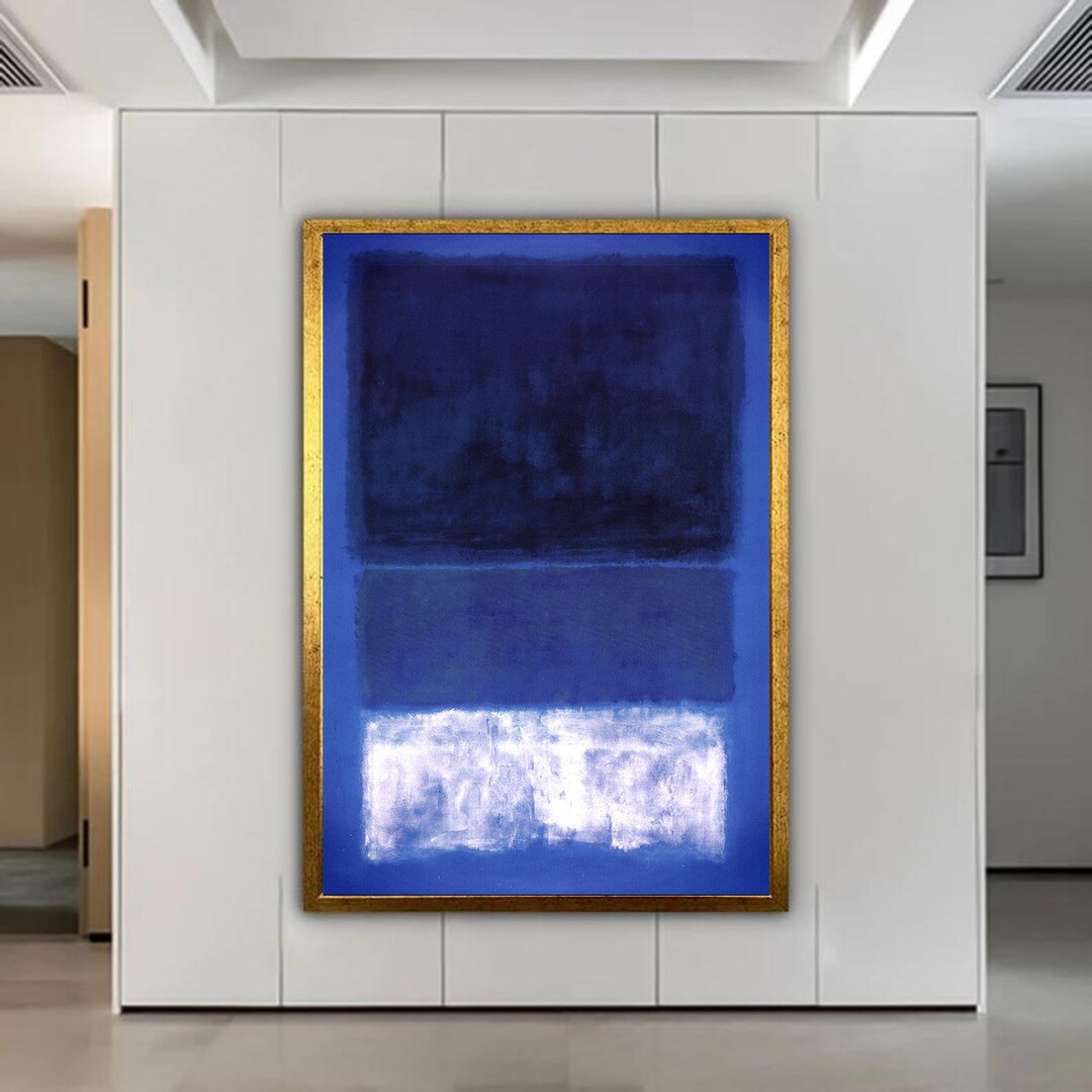 Mark Rothko No 14 Print: White and Greens in Blue (digital Download) - Etsy