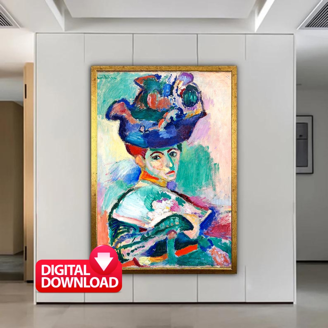 Henri Matisse Woman With a Hat 1905 Printable, Famous Woman Portrait ...
