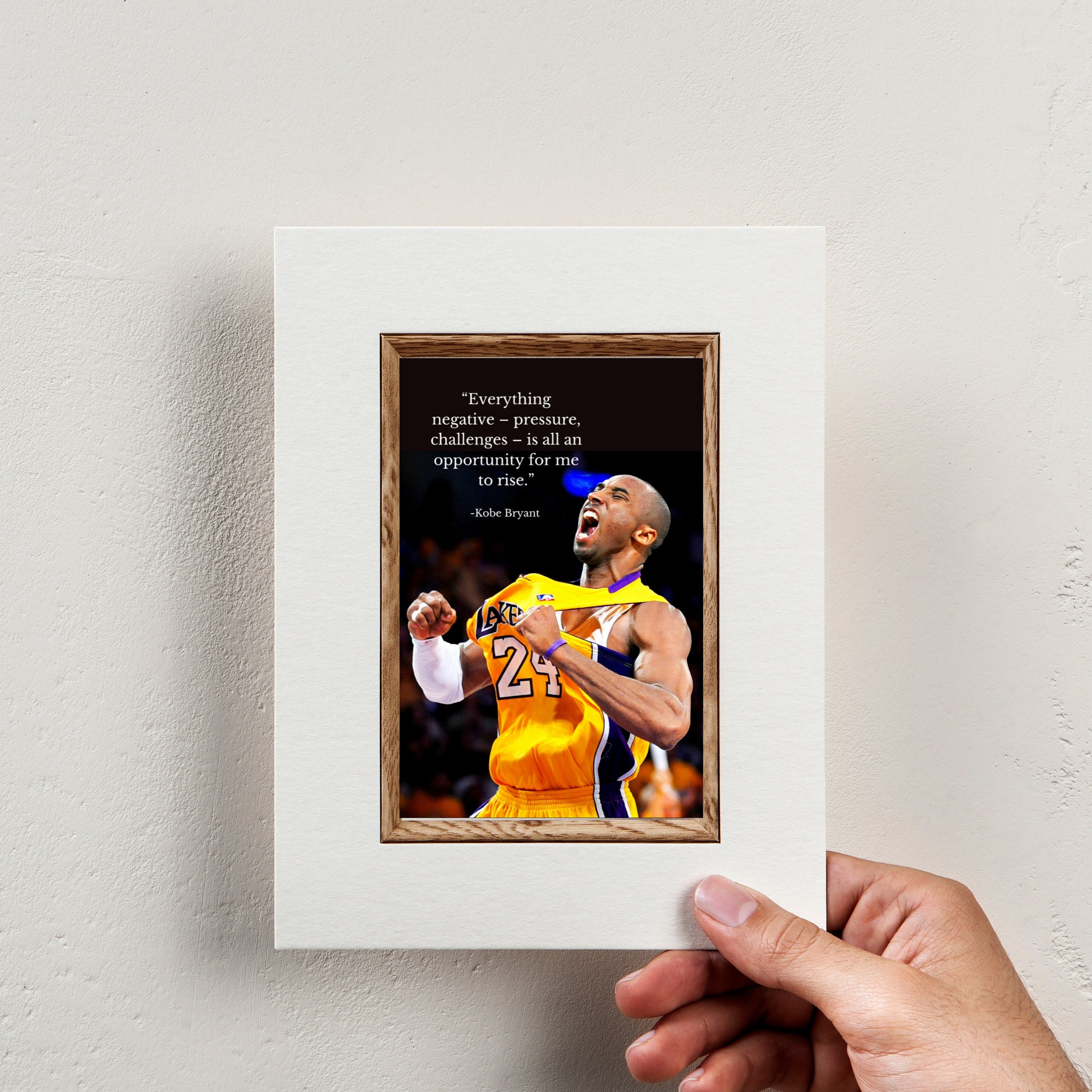 Kobe Bryant Inspirational Quote Poster: Black Mamba, LA Lakers (digital ...