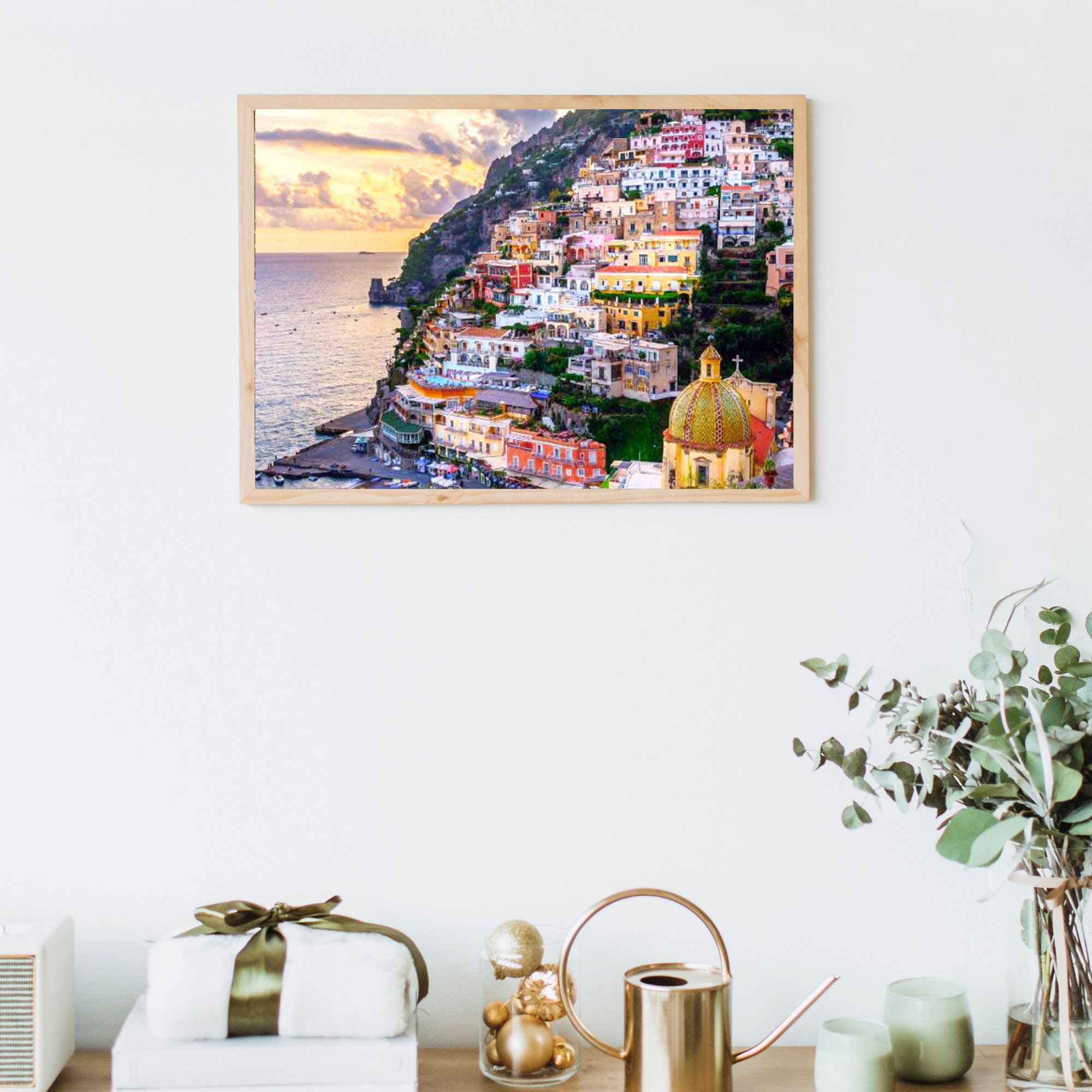 Positano Amalfi Coast Rome Italy Art Print Printable, Italian Landscape ...