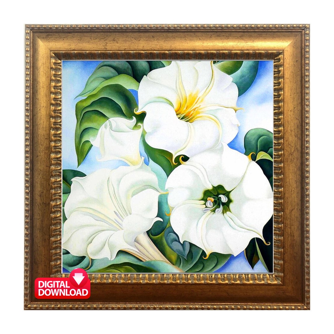 Jimson Weed, 1936 by Georgia O'keeffe, Vintage Flower Painting, Georgia ...