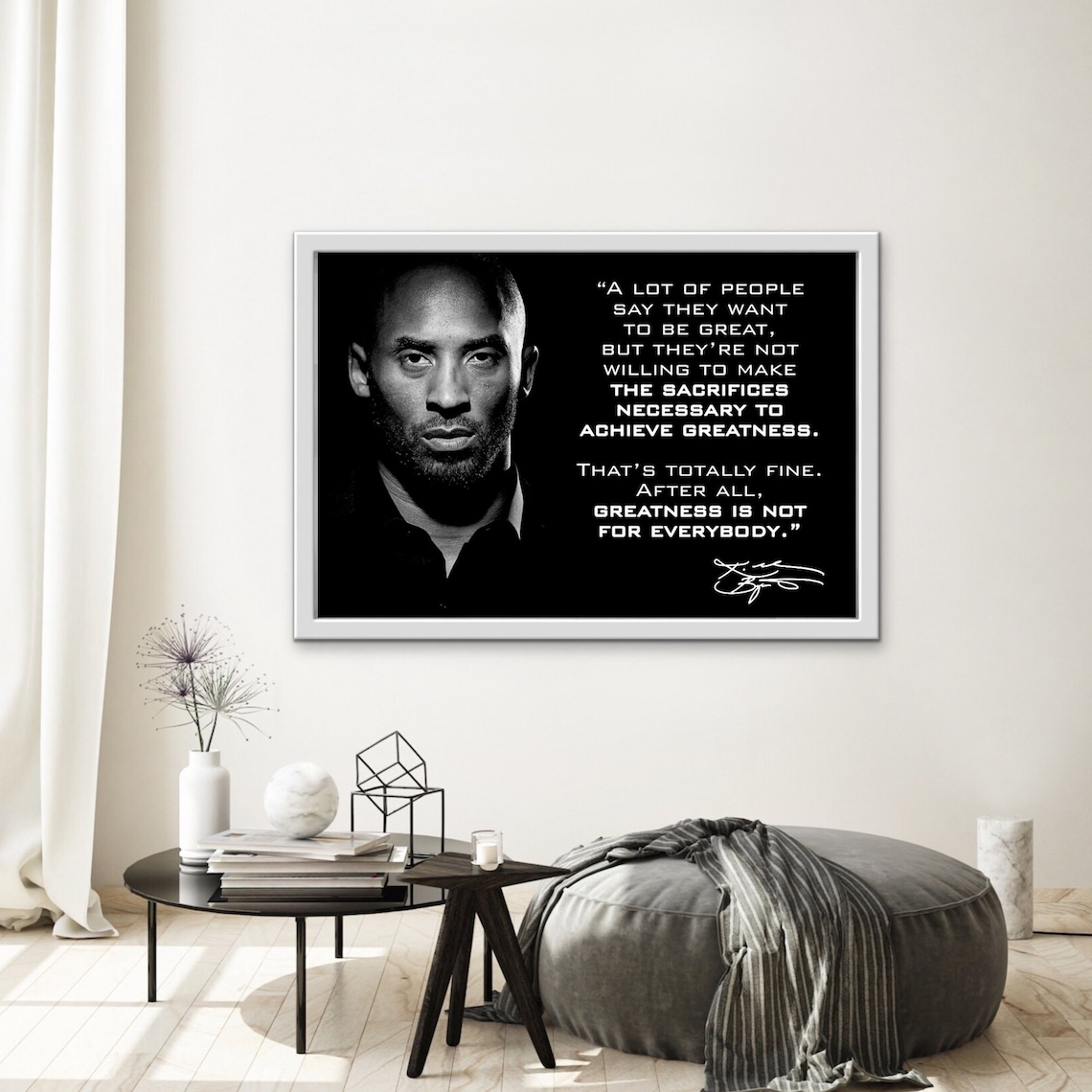 Kobe Bryant Quote Black Mamba Inspirational Quote Poster LA Lakers ...